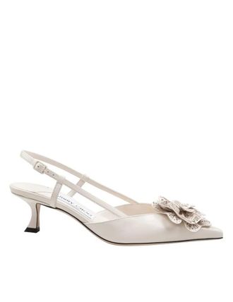 Jimmy Choo London Hohe Schuhe - Milk Color Nappa Slingback 50 - Gr. 37,5 (EU) - in Wei&szlig; - f&uuml;r Damen