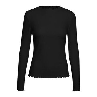 Karen by Simonsen Meteorit Langarm Tee Top - - Tops - Damen - Schwarzk - 2XS