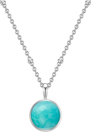 Glanzst&uuml;cke M&uuml;nchen Halskette - Sterling Silber Halskette Amazonit - Gr. unisize - in Silber - f&uuml;r Damen