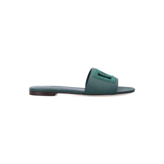 Dolce & Gabbana Femme, Chaussures, Vert, Taille: 37 EU Ciabatta Flat