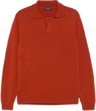 Zanone Poloshirt aus Schurwolle - Orange