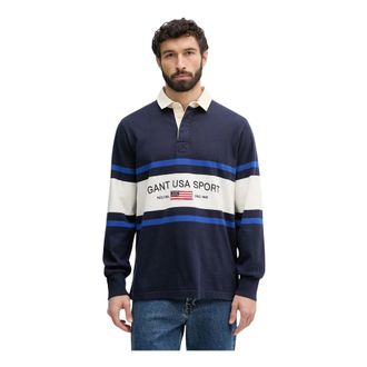 GANT Polo-Kragen Pullover - - Tops - Herren - Blau - 2XL