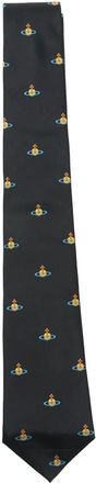 Vivienne Westwood cravate à motif Orb - Noir