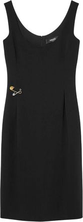 Versace Femme, Robes, Noir, Taille: 44 FR Robe Noire sans Manches avec Motif M&eacute;duse