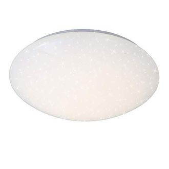 Briloner Plafonnier LED blanc avec décor étoilé - Couleur de lumière blanche neutre - Diamètre 28 cm - Idéal pour chambre à coucher - Effet ciel étoilé