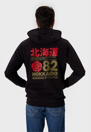 Oldskull Sweatjacke Retro Japan Island (1-tlg) mit coolem Hokkaido &acute;82-Print