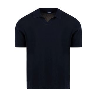 Drumohr Homme, Tops, Bleu, Taille: 2XL Polo Bleu Look Décontracté Élégant