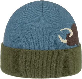 Stetson Bonnet Beanie Bufallo Homme - pour lhiver &agrave; Revers avec Hiver Automne-Hiver - Taille Unique Bleu Clair