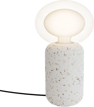 Sulion Lampe de table CANDY en terrazzo avec double diffuseur en verre - Douille G9 ou E27 (ampoule non incluse)- Lampe d&eacute;corative design