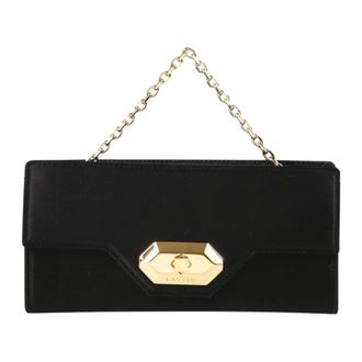 Lanvin Pochette de soir&eacute;e en soie &agrave; rabat - Femme - Sacs - Noir - Taille: ONE Size