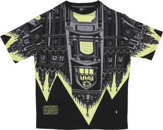 Dolly Noire Mail&auml;nder Dom Druck T-Shirt Schwarz/Limette - - Tops - Herren - Mehrfarbig - M