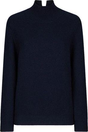 Dondup Gerippter Rollkragenpullover- Marineblau- Hergestellt in Italien - - Knitwear - Damen - Blau - XS