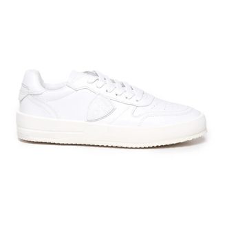 Philippe Model Wei&szlig;e Leder-Sneakers mit Perforationen - - Shoes - Damen - Wei&szlig; - 38 EU