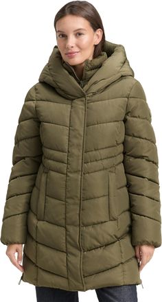 Tom Tailor Damen Puffer-Mantel im 2-in-1-Look