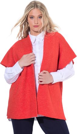 Ulla Popken Damen große Größen Übergrößen Plus Size Strickjacke, Oversized, offenes Modell, Halbarm