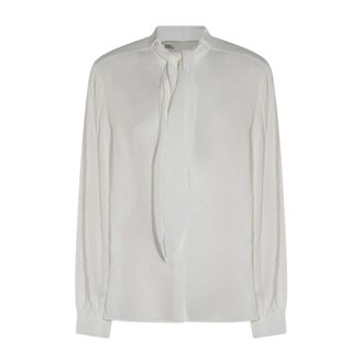 Tory Burch Georgette Bow Blouse - - Blouses & Shirts - Damen - Beige - S