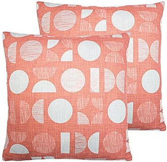 furn. Malmo Twin Pack-Feder gefüllte Kissen, Polyester, Rosa, 43 x 43cm, 2