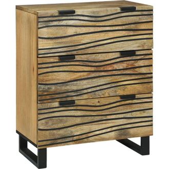 vidaXL Sideboard 60x33,5x75 cm aus massivem Mangoholz Vidaxl