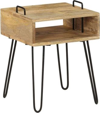 vidaXL Table de chevet Bois de manguier massif 40x34x47 cm Vidaxl