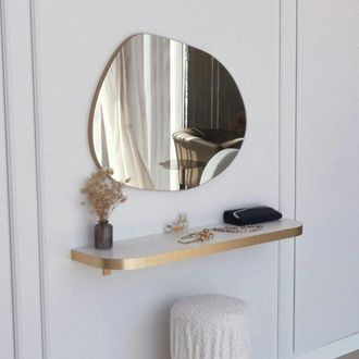 Pier Import Miroir rond organique 75 cm - entr&eacute;e, salle de bains CODY