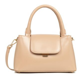 Lancaster Elegante Umh&auml;ngetasche mit Metallverschluss - - Bags - Damen - Beige - ONE SIZE