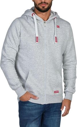 Riverso Sweatjacke Herren mit Kapuze Rei&szlig;verschluss Regular Fit RIVNoah Kapuzenjacke Hoodie Kapuzenpullover Grau 5XL, Gr&ouml;&szlig;e:5XL, Farbe:Grey Melange Standard 1