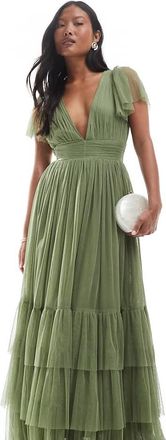 Lace & Beads Petite Linvit&eacute;e - Madison - Robe longue - Olive doux-Vert