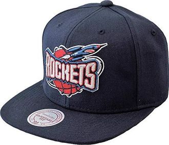 Mitchell & Ness NBA/HWC Wool Solid Snapback - Houston Rockets, Bleu