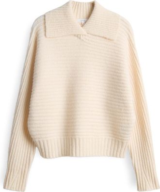 OPUS Damen Pullover | PURIKA Regular Rippstrickpullover mit Fledermaus&auml;rmeln Soft Cream, 42