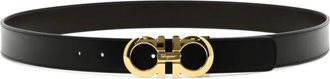 Ferragamo Homme, Accessoires, Noir, Taille: 110 CM Gancini Reversible Belt