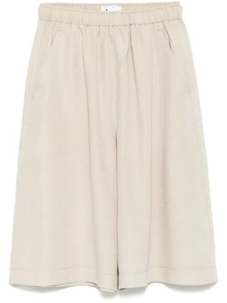 Izzue short &agrave; coupe &eacute;vas&eacute;e - Tons neutres