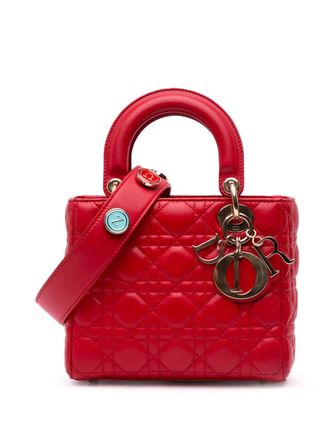 Dior 2017 kleine Cannage My ABCDior Lady Dior Satchel-Tasche - Rot