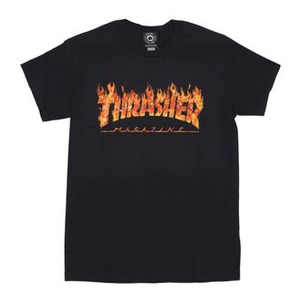Thrasher Schwarzes Inferno Tee Kurzarm T-shirt - - Tops - Herren - Schwarzk - M
