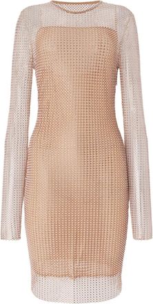 Genny robe évasée à ornements - Tons neutres