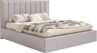 Selsey Selsey Togents - Polsterbett 140x200 mit Chenillebezug und LED, Grau