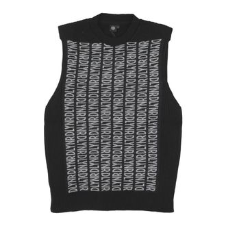 Dolly Noire Schwarze &auml;rmellose Strickweste - - Knitwear - Herren - Schwarzk - M