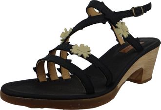 El Naturalista Damen Ankle-Strap Sandale mit Absatz, Schwarz, 41 EU
