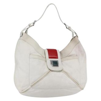 Loewe Pre-owned Leder Schultertasche - - Pre-owned - Damen - Wei&szlig; - ONE SIZE