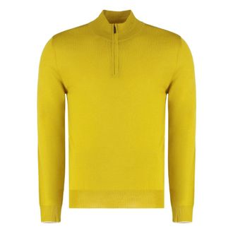 Moorer Rollkragenpullover aus Baumwolle - - Knitwear - Herren - Gelb - M