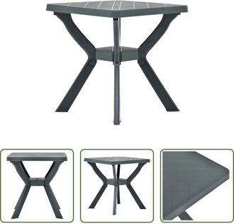 vidaXL vidaXL Gartenm&ouml;bel - Bistrotisch Gr&uuml;n 70x70x72 cm Kunststoff