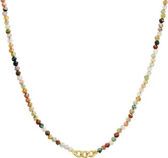 Glanzst&uuml;cke M&uuml;nchen Halskette - Sterling Silber Halskette Achat - Gr. unisize - in Mehrfarbig - f&uuml;r Damen