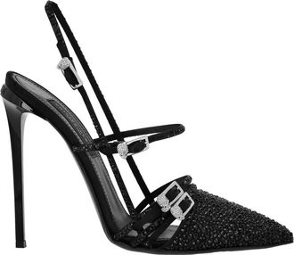 Philipp Plein Hohe Schuhe - Slingback-Schuhe Verziert - Gr. 36 (EU) - in Schwarz - f&uuml;r Damen