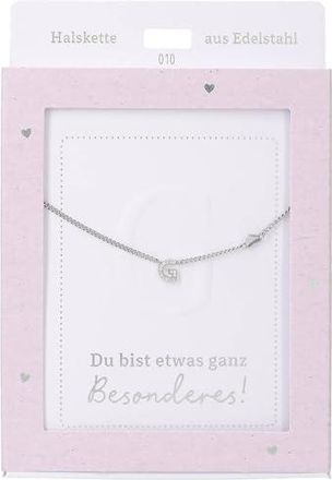 Depesche Collier pour femme avec pendentif en forme de coeur, argenté ou doré, réglable de 42 à 47 cm, disponible en différentes variantes avec symboles, lettr