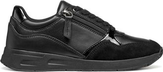 Geox Damen D BULMYA Sneaker, Black, 36 EU