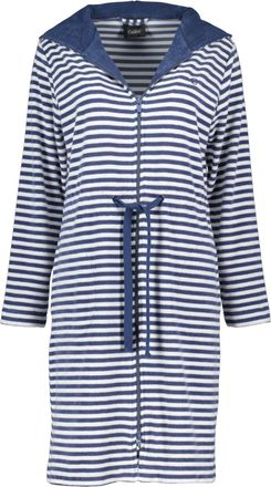 CawÖ Home Bademäntel Damen Kurzmantel mit Kapuze Campus 834 nachtblau - 16 XS