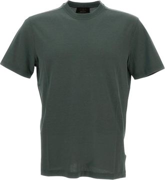 Zanone Homme, Tops, Vert, Taille: M T-Shirt Coupe Slim