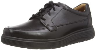 Clarks Herren Un Abode Ease Oxford Schuh, Black Leather, 44 EU Weit