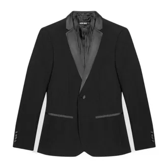 Antony Morato Homme, Costumes, Noir, Taille: XL Blazer Noir Boutonn&eacute; Printemps/&Eacute;t&eacute; Homme