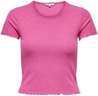 Only Femme Onlemma S/S Short Top Noos JRS T-Shirt, Fuchsia, XS EU