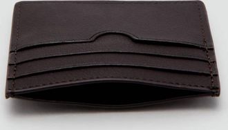 Mango Porte-cartes effet grain&eacute; marron - Homme - Taille unique - MANGO MAN